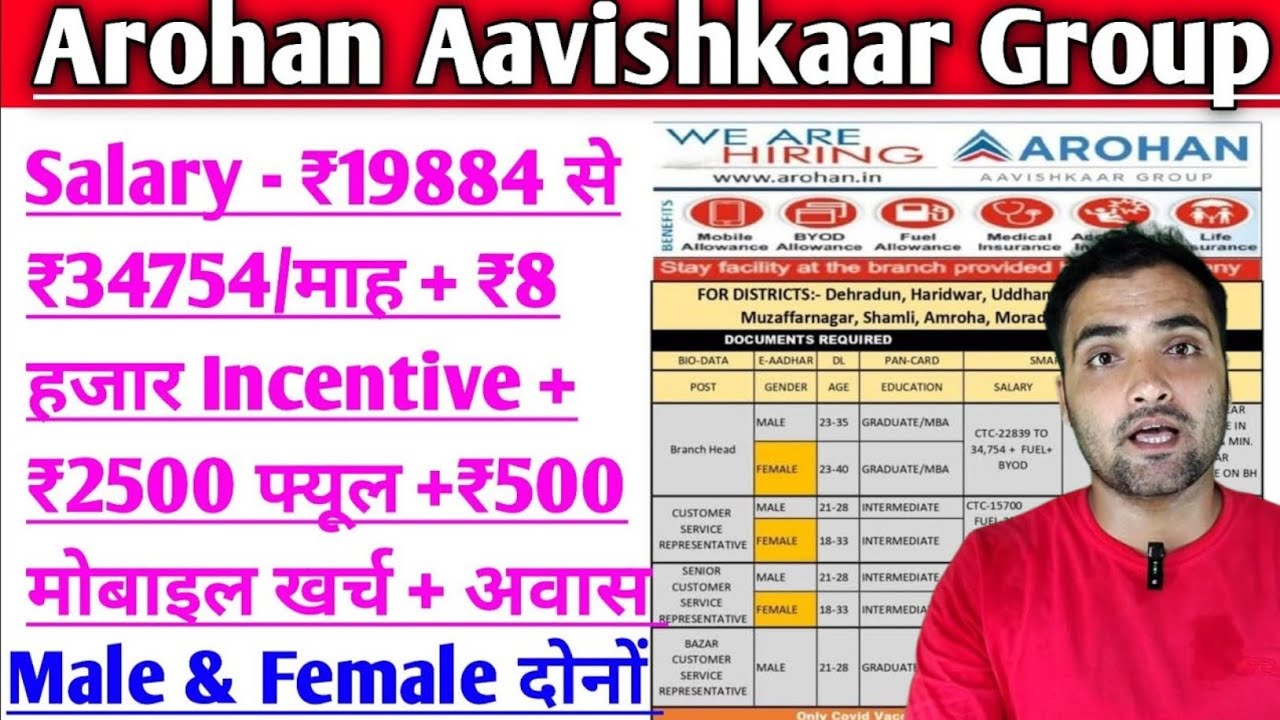 Aarohan avishkar group mein aaya bumper Bharti | aarohan avishkar group interview job location ...