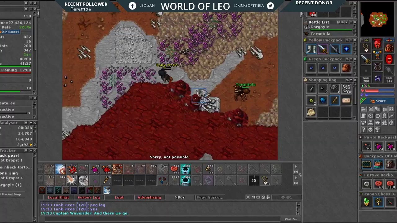 TIBIA - KNIGHT 100 + hunt - YouTube