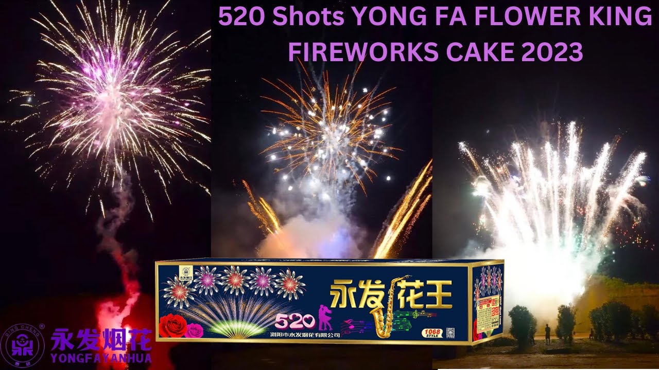 520 Shots YONG FA FLOWER KING FIREWORKS CAKE 2023 - YouTube