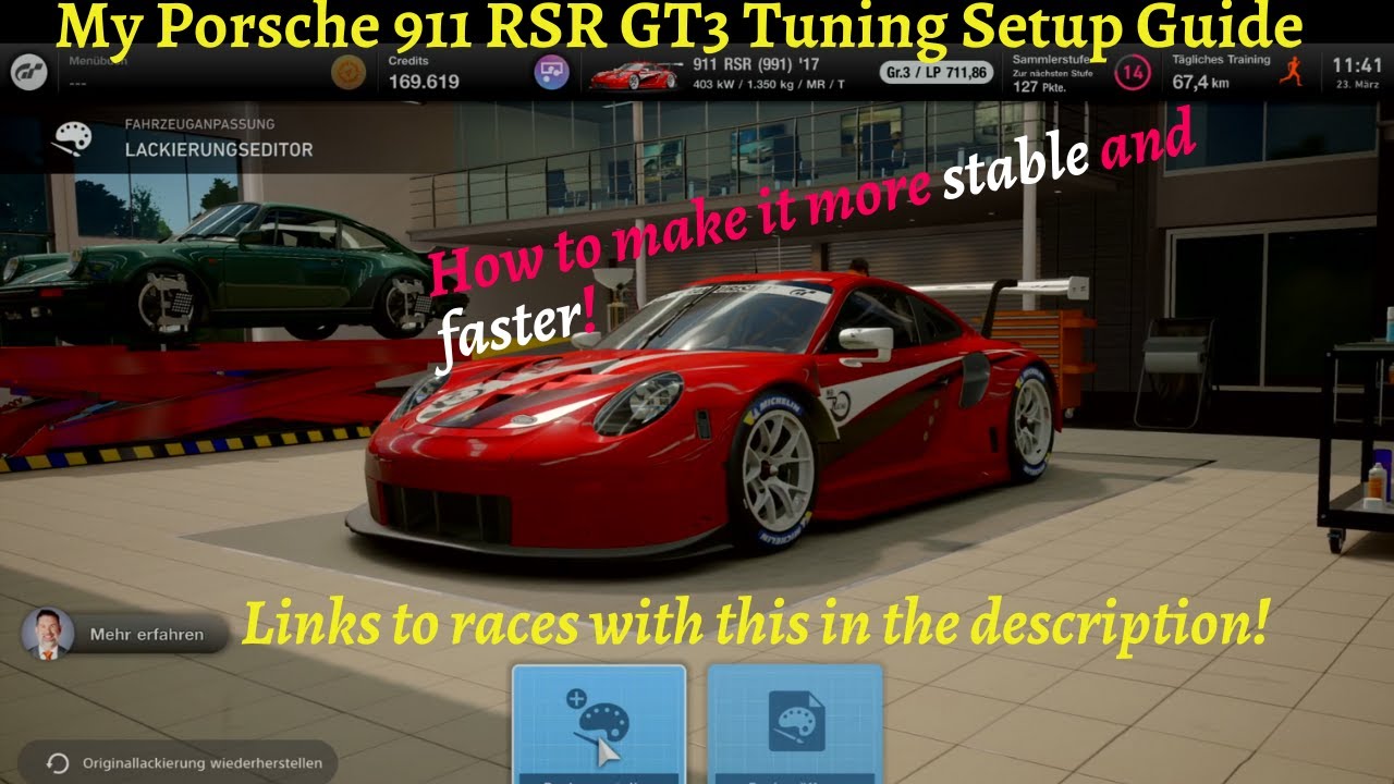 My Porsche 911 RSR GT3 Tuning Setup (Turbo) (Daytona) How to tune | GT7 ...