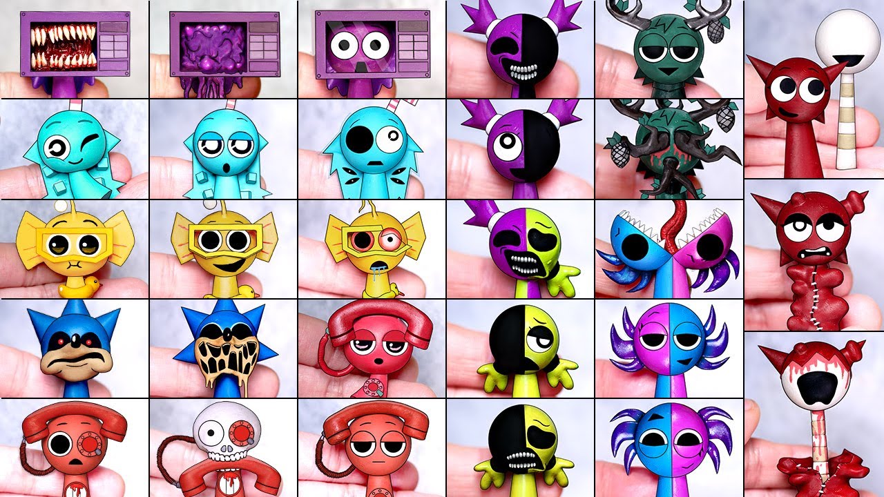 Making SPRUNKI All OC Sculptures Timelapse Compilation - YouTube