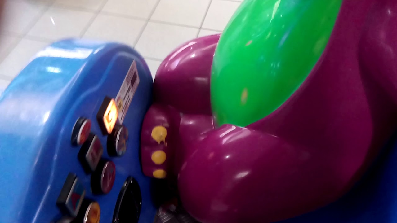 2000s Coin Operated Steam Train Kiddie Ride - Barney Train - YouTube