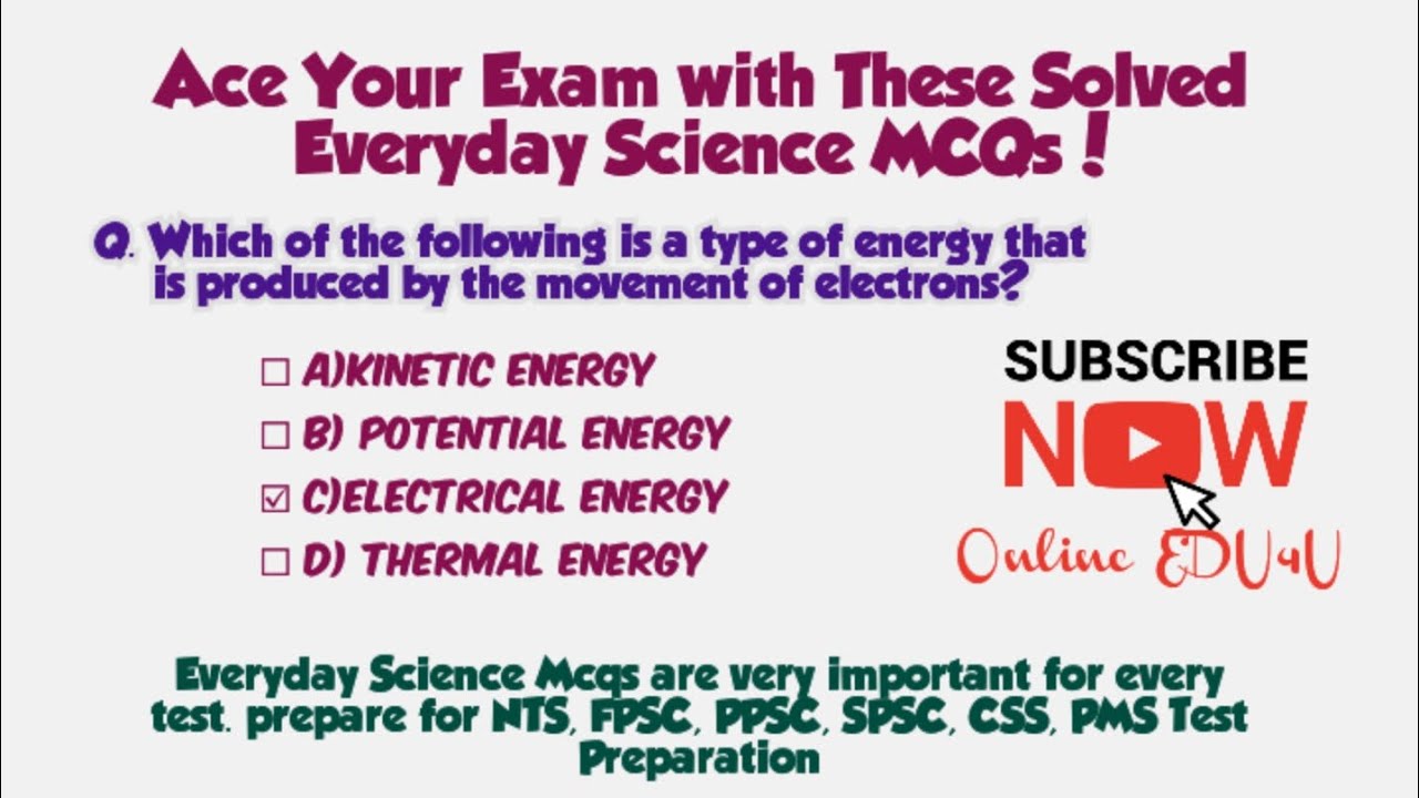 Most repeated everyday Science MCQs, in various types test CSS, SPSC ...