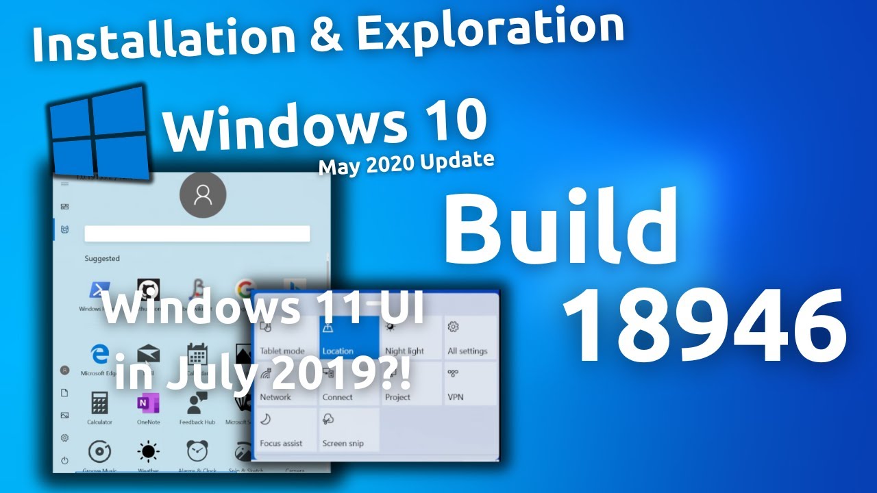 Installation & Exploration: Windows 10 Build 18946 - YouTube