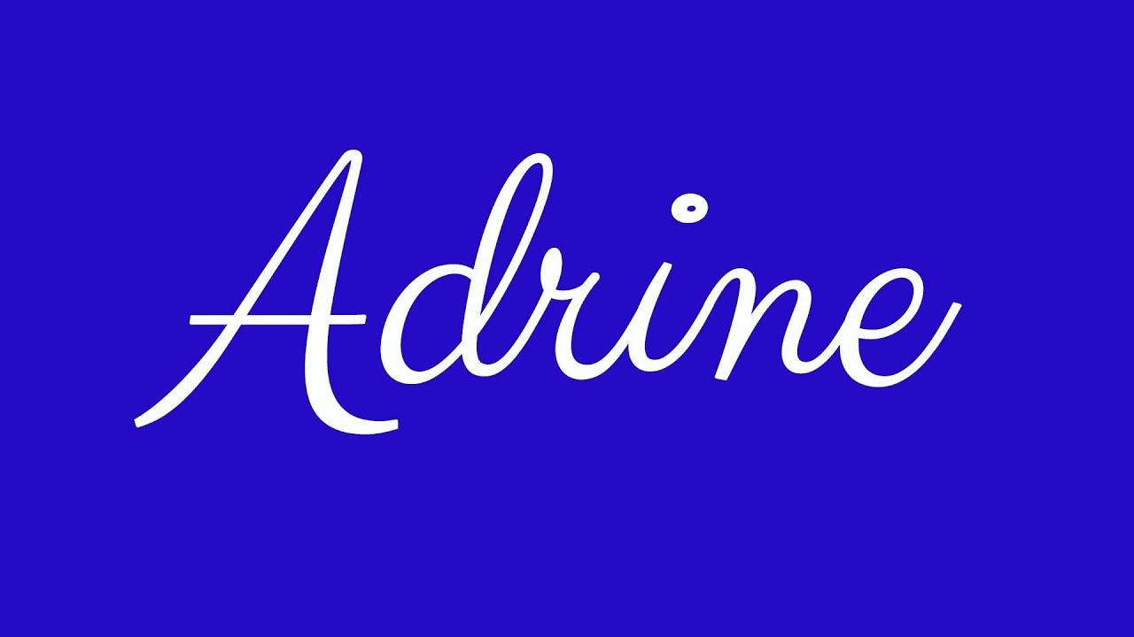 Adrine English Cursive Handwriting Tutorial - YouTube