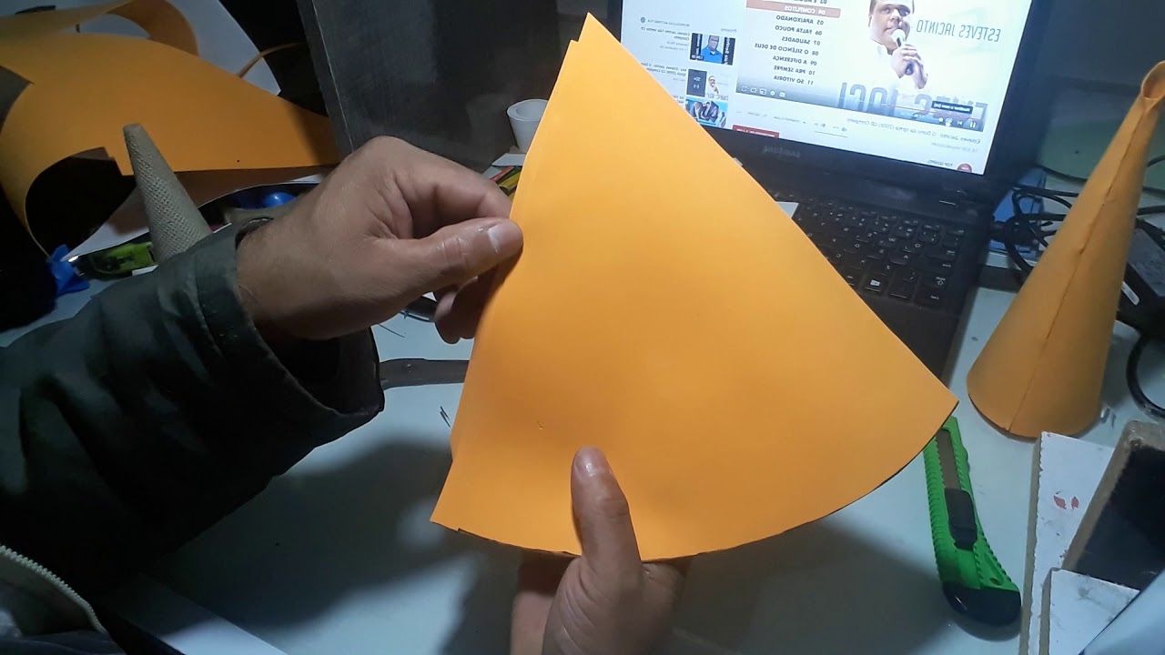 Passo a passo cone em eva tema carro festa infantil - YouTube