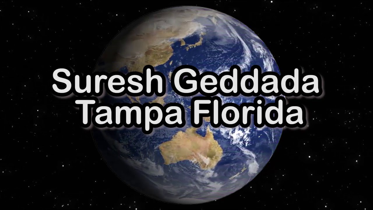 Intro to Suresh Geddada of Tampa Florida - YouTube
