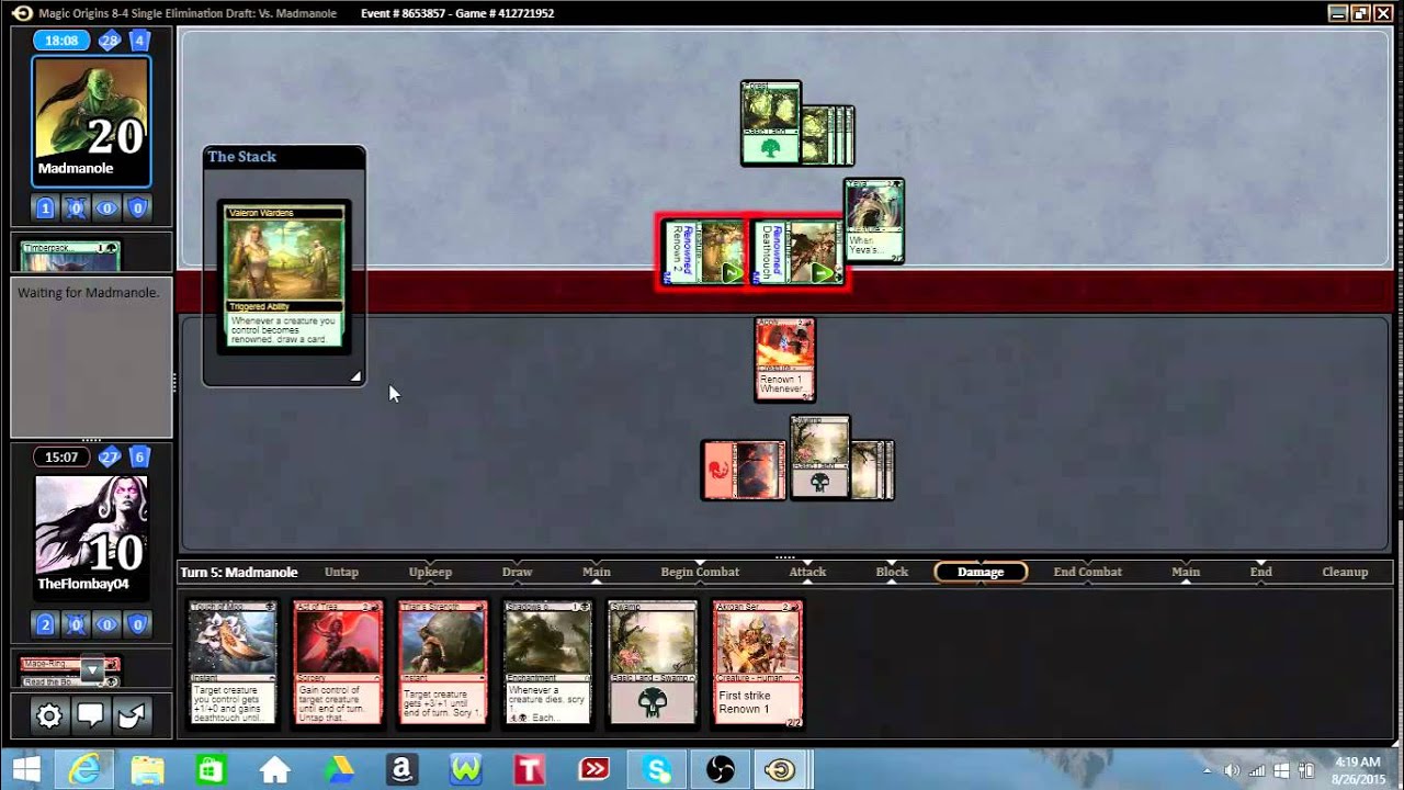 Magic Origins Draft (8/26/15) Round 2 - Josh Flom - Team 0-2 Drop - YouTube