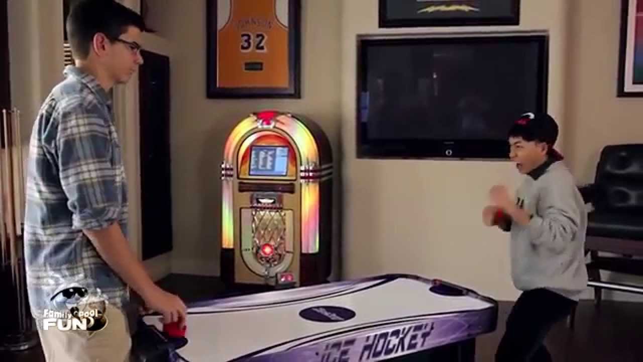 Family Pool Fun - Air Hockey Table - YouTube