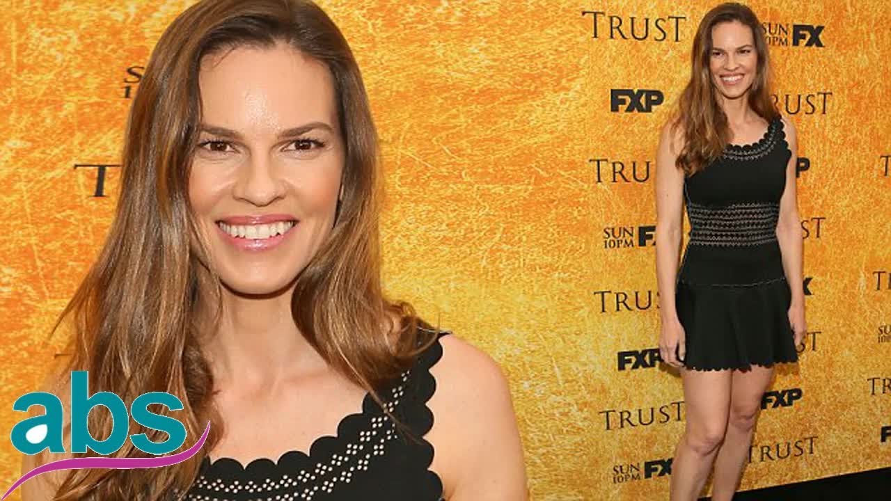 Hilary Swank wows in thigh-skimming LBD at Trust screening | ABS US ...