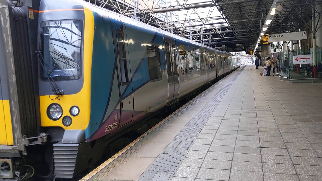Transpennine Express Class 350 departs Manchester Victoria - YouTube