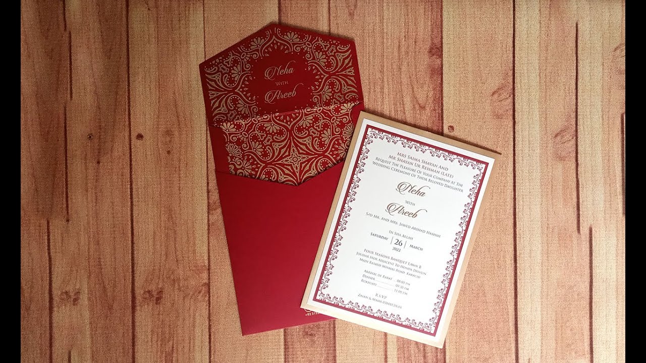 Wedding Card (CG 9667) | Warsi Wedding Cards | Weddings Cards | Wedding ...