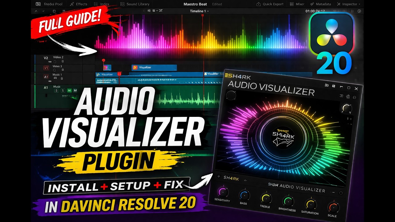 Audio Visualiser Plugin for DaVinci Resolve | Real Time Visualizer | sh4rk