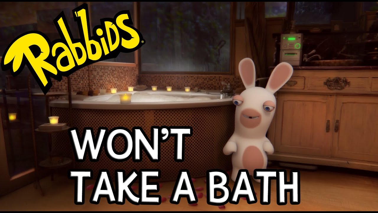 Rabbids won't take a bath - YouTube