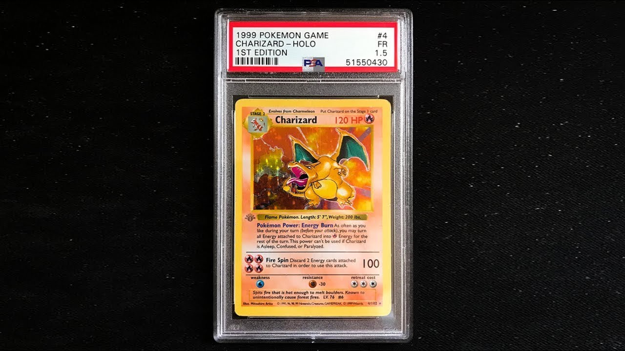 My PSA 1.5 Grey Stamp 1st Edition Shadowless Charizard Pokemon Card ...