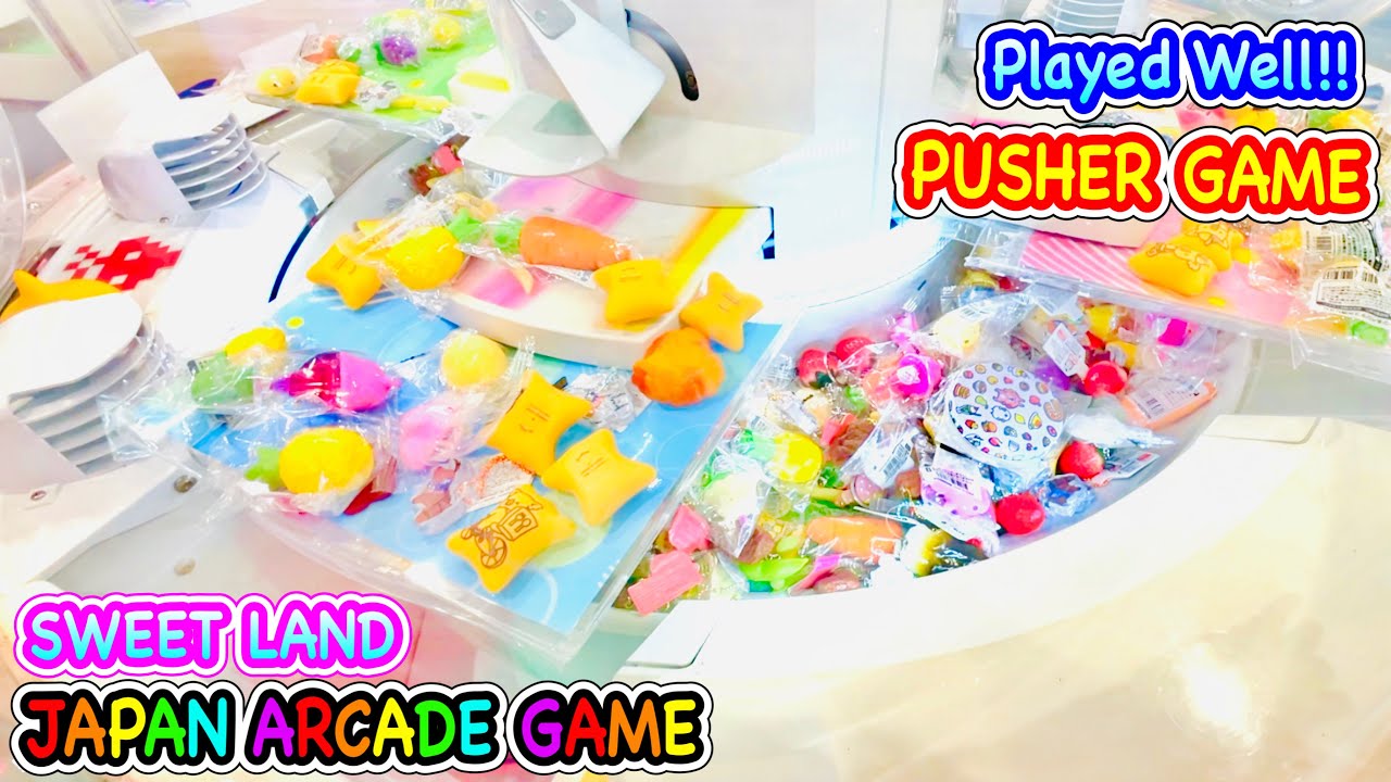 【SWEET LAND5】JAM-PACKED PRIZES PUSHER GAME!! PLAYED WELL!! 景品ぎゅうぎゅうスイート ...
