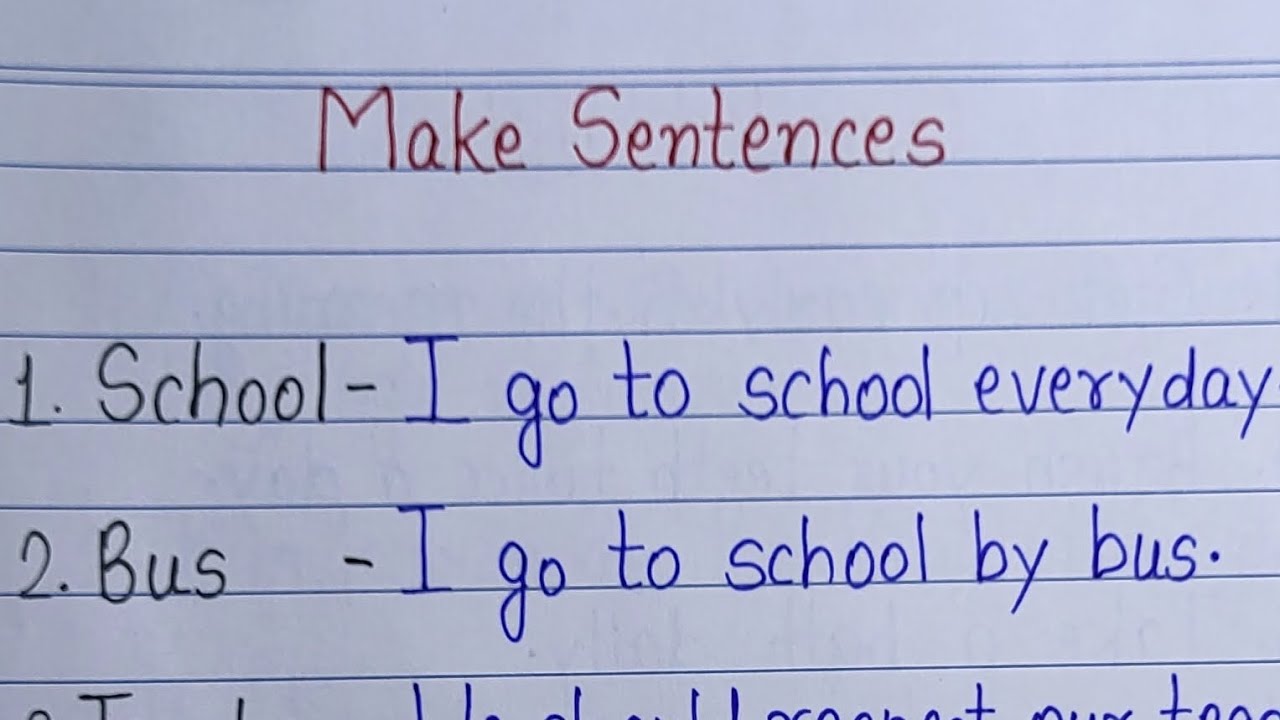 Make Sentence with given words l How to make sentences in English l ...