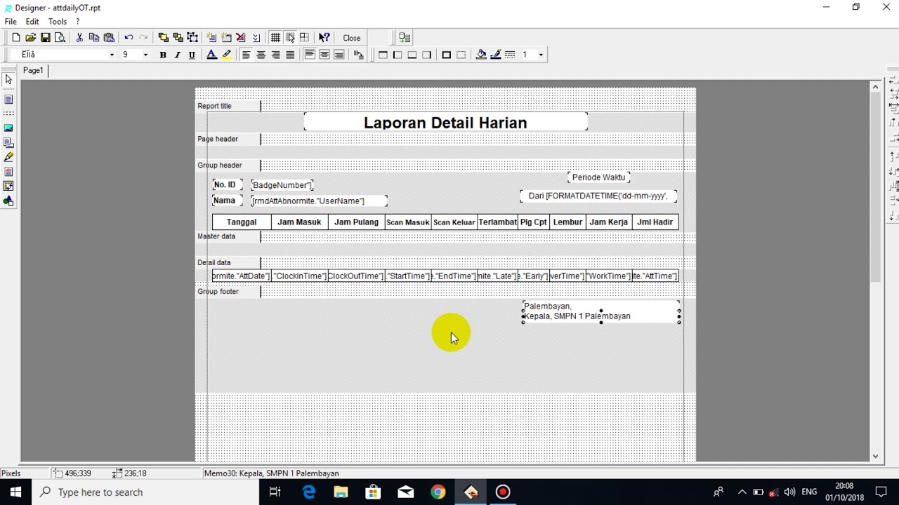 Cara Membuat Tanda Tangan Laporan Absensi Finger Print - YouTube