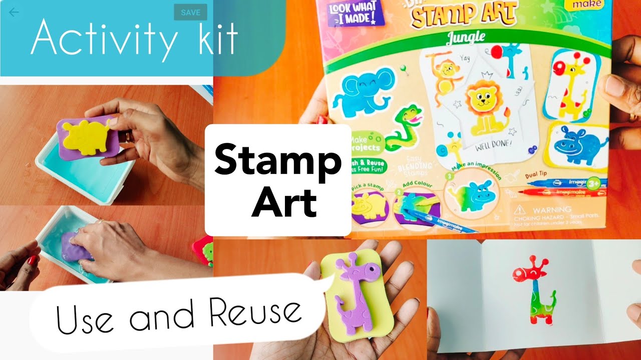 Stamp Art//Kids activity kit//Unboxing//@Rs 170/-//Art and craft for ...