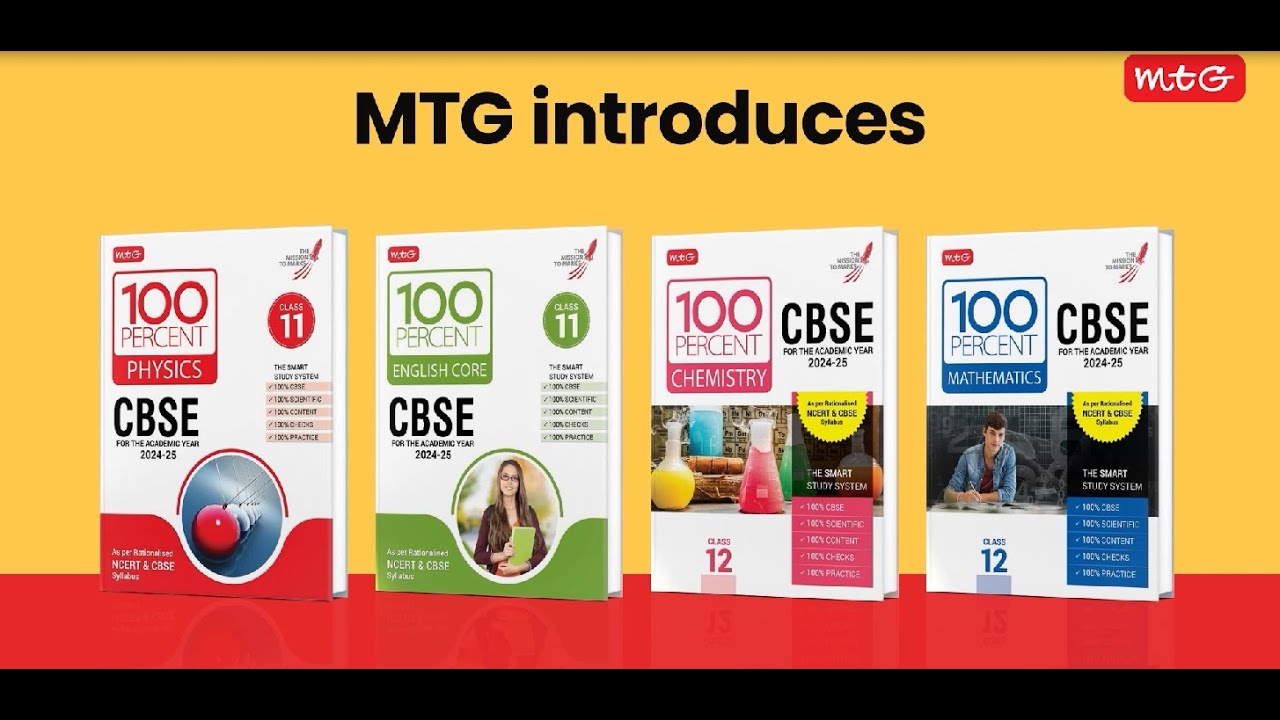 MTG's CBSE 100 Percent Revised Edition for Class 11 & 12 is here! - YouTube