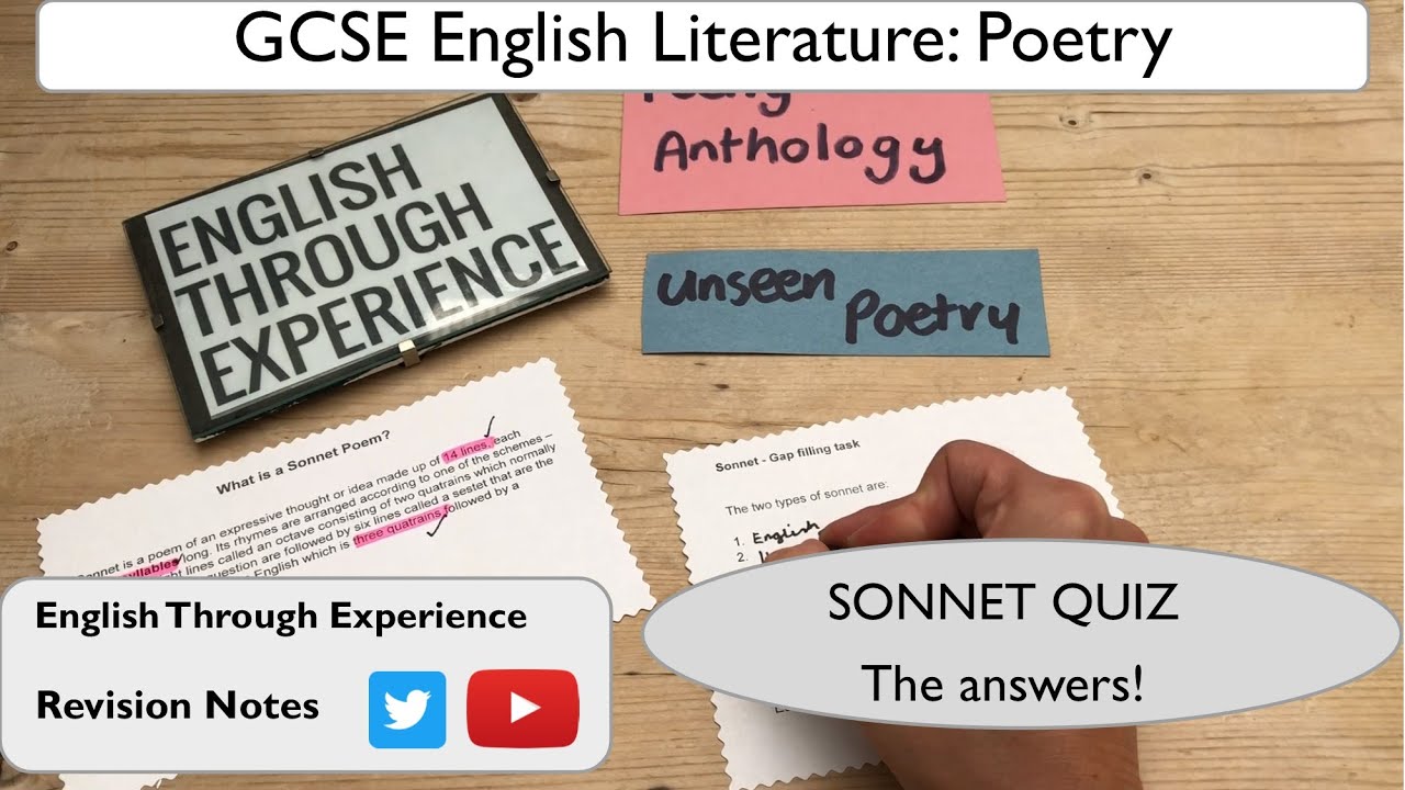 GCSE English Literature - Unseen Poetry - Poetry Anthology - Sonnet ...