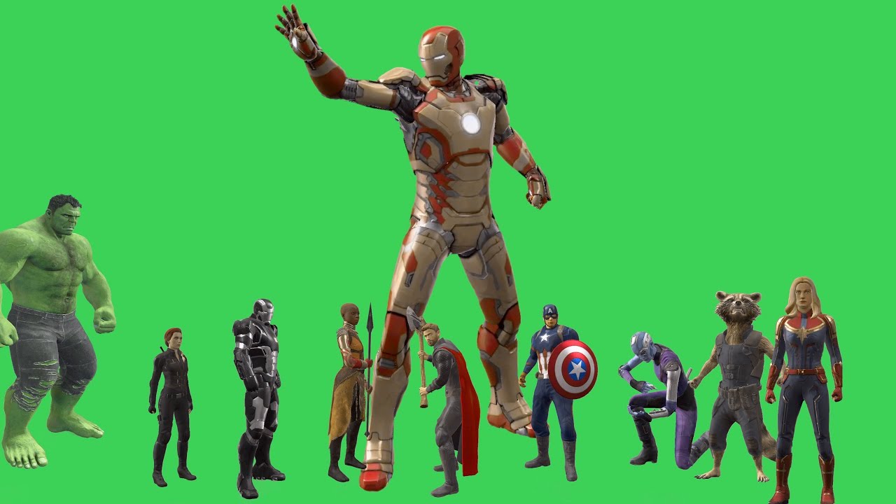 [GreenScreen 3D] Iron Man of Marvel Heroes | Costume of Avengers ...