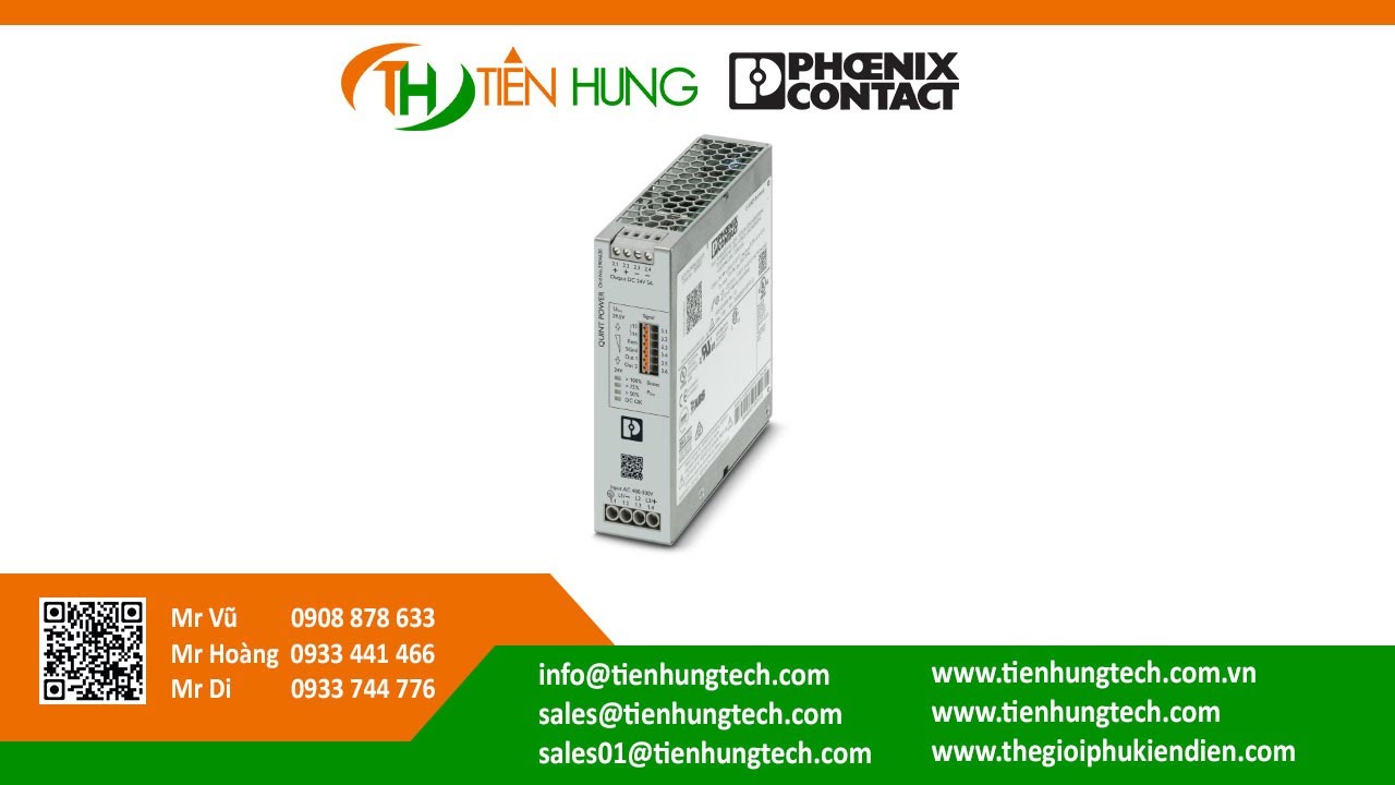 PHOENIX CONTACT - BỘ NGUỒN QUINT4-PS/3AC/24DC/5 – 2904620 ...