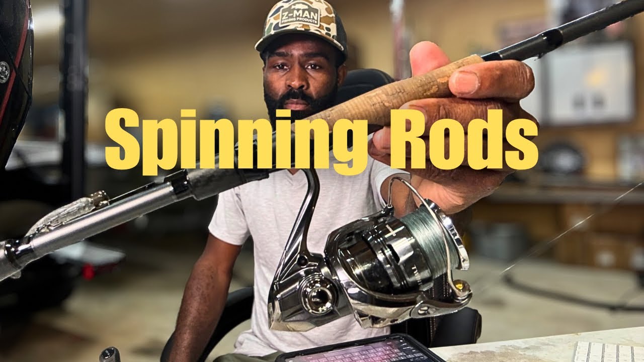 how to set up a SPINNING ROD FOR BASS FISHING - YouTube