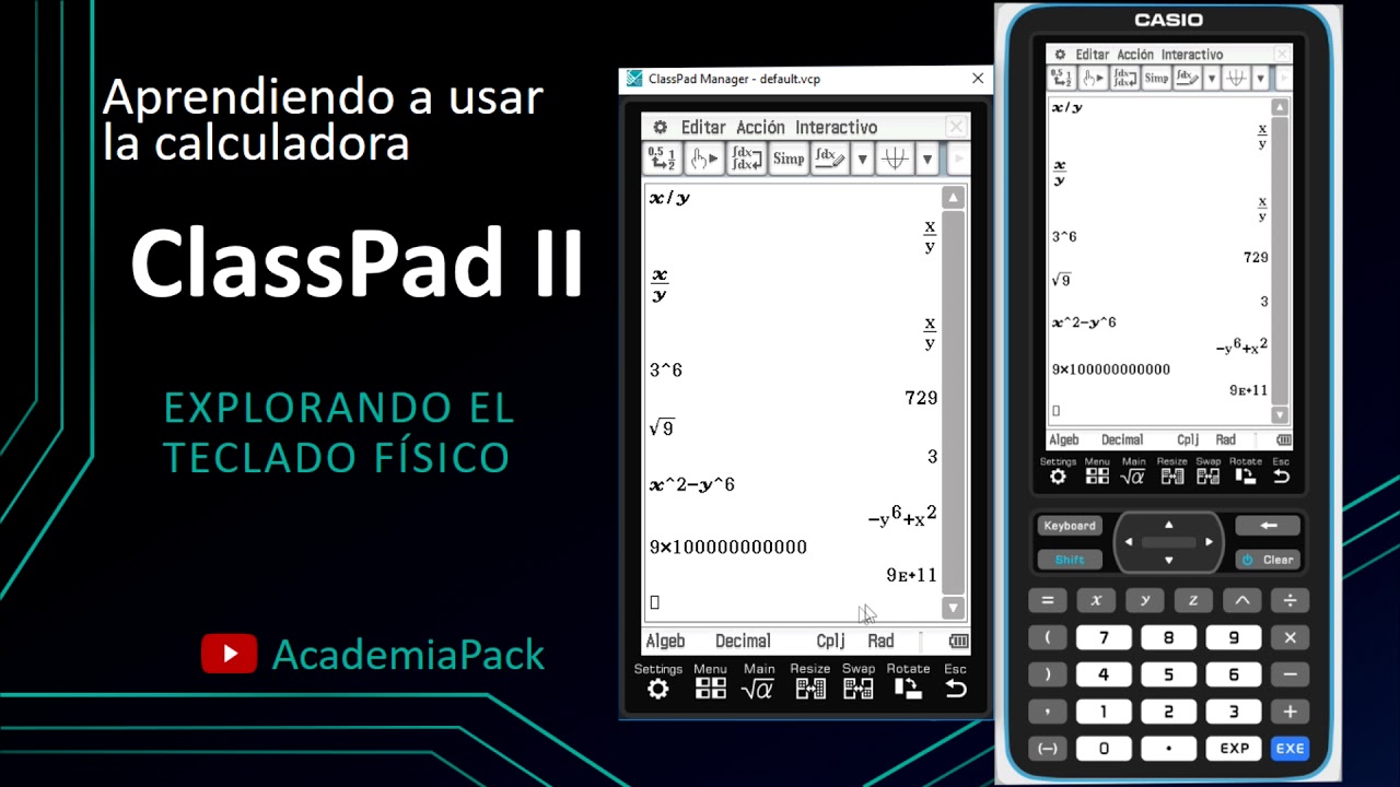 📊ClassPad 2 Tutorial 03 - Explorando el Teclado Físico, Trucos y Dobles ...