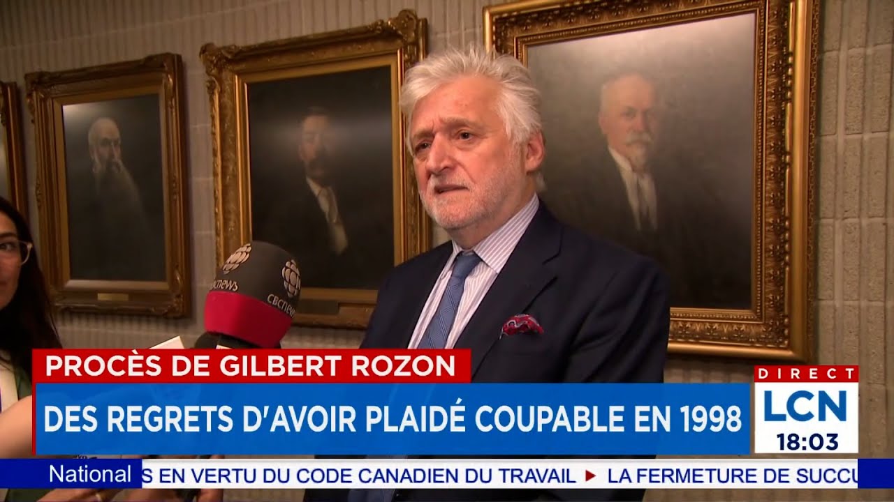 Procès civil: Gilbert Rozon renie sa culpabilité de 1998 - YouTube