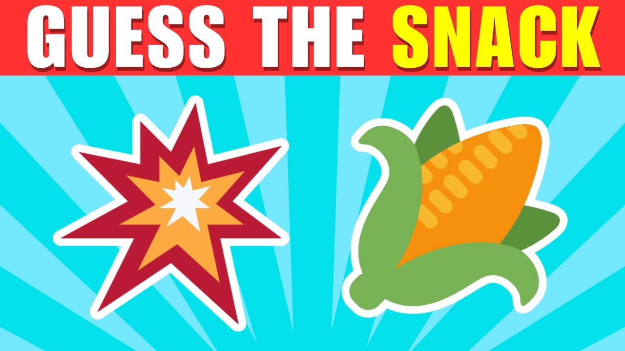 Guess the Snack by Emoji Quiz 🍔🍕 - YouTube