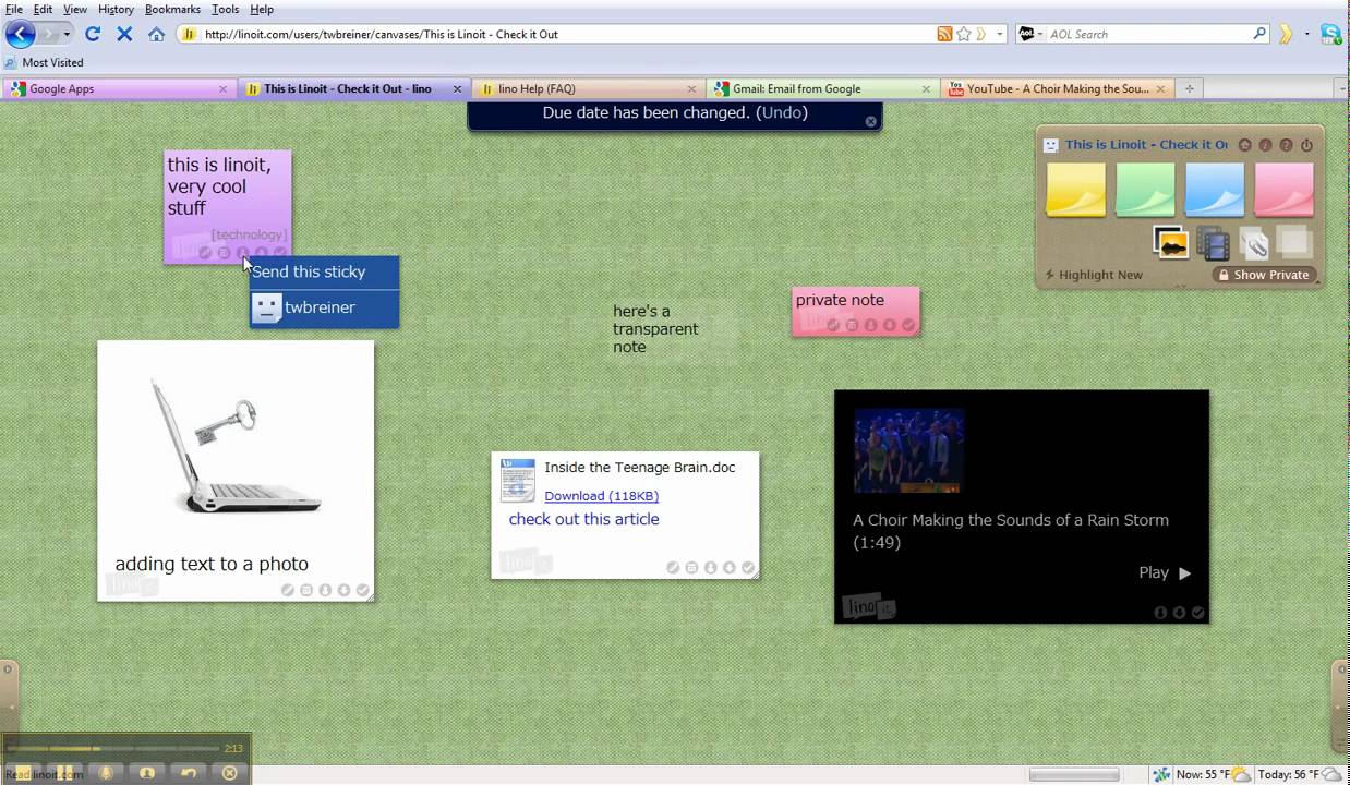 Linoit Beyond the Basics - YouTube
