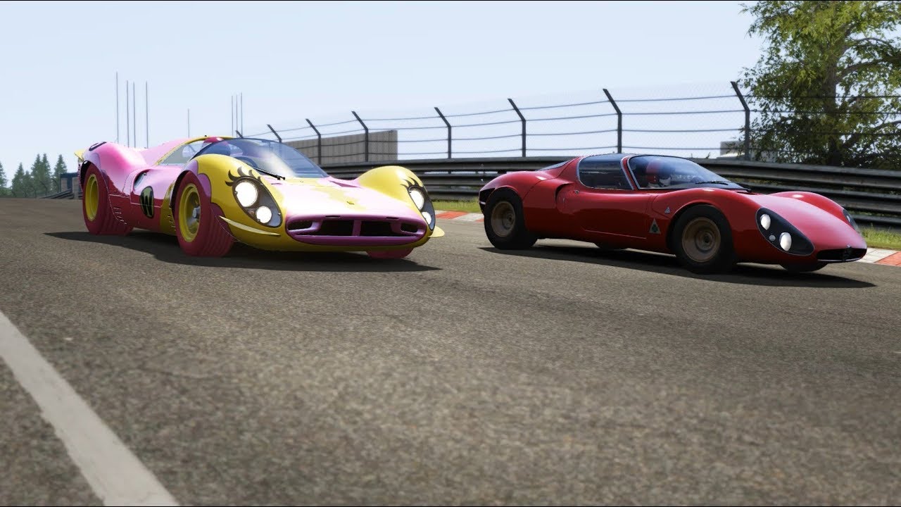 Ferrari 330 P4 ( Penelope Pitstop /Penelope Charmosa ) vs Alfa Romeo 33 ...