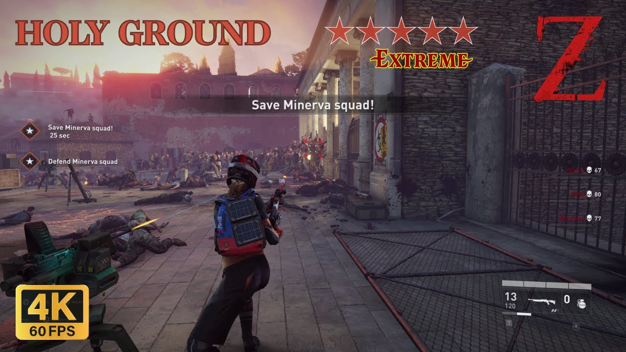 World War Z Extreme Gunslinger Rome (Holy Ground) 4K 60FPS Ultra ...