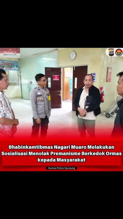 Bhabinkamtibmas Nagari Muaro Melakukan Sosialisasi Menolak Premanisme Berkedok Ormas - YouTube
