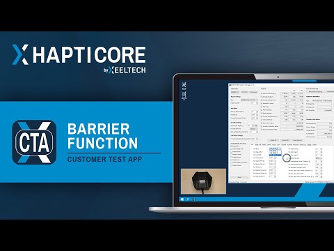 Setting your First Barrier | HAPTICORE Customer Test App