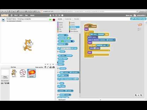 Scratch - how to throw/shoot a projectile - YouTube