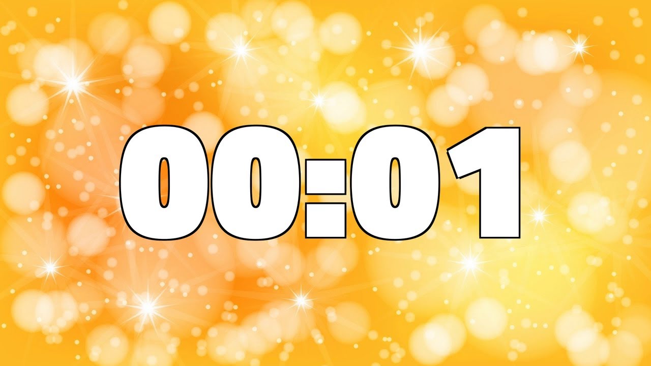1 SECOND TIMER COUNTDOWN [Yellow Shiny] - YouTube