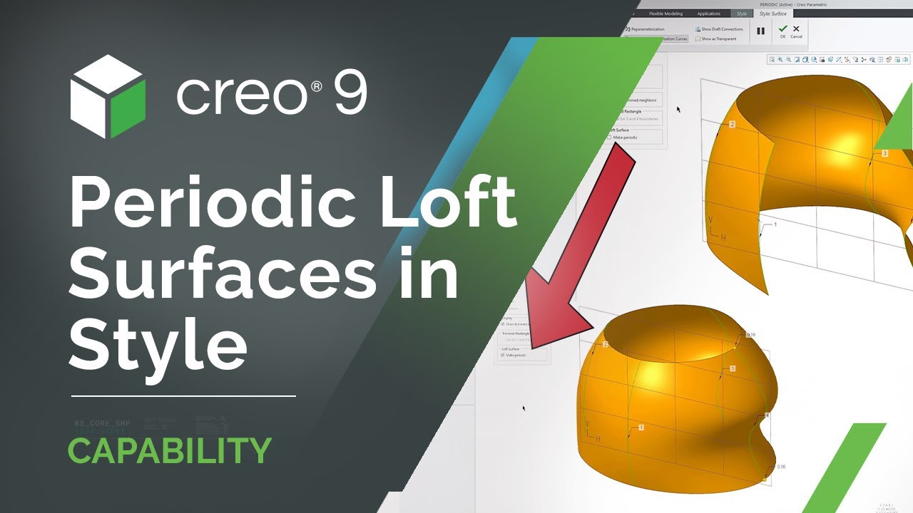Periodic Loft Surfaces in Style | Creo 9 - YouTube