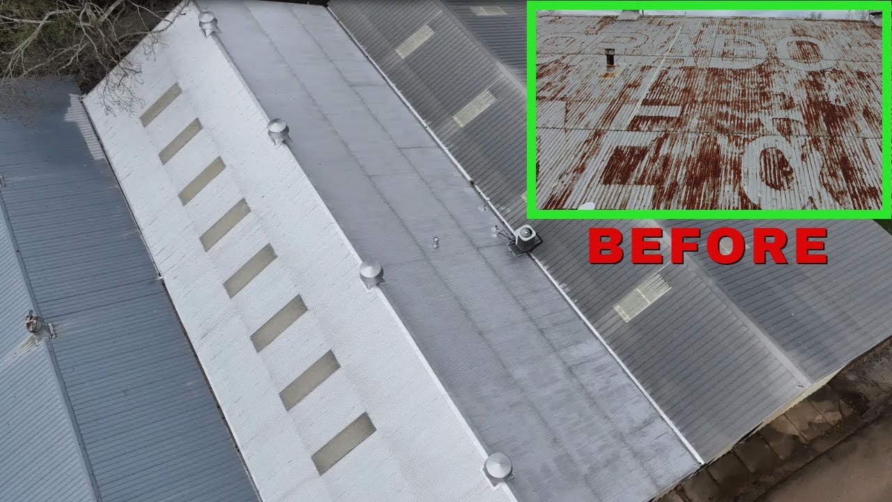 Choosing a Spray Coating for a Rusty Tin Roof - YouTube