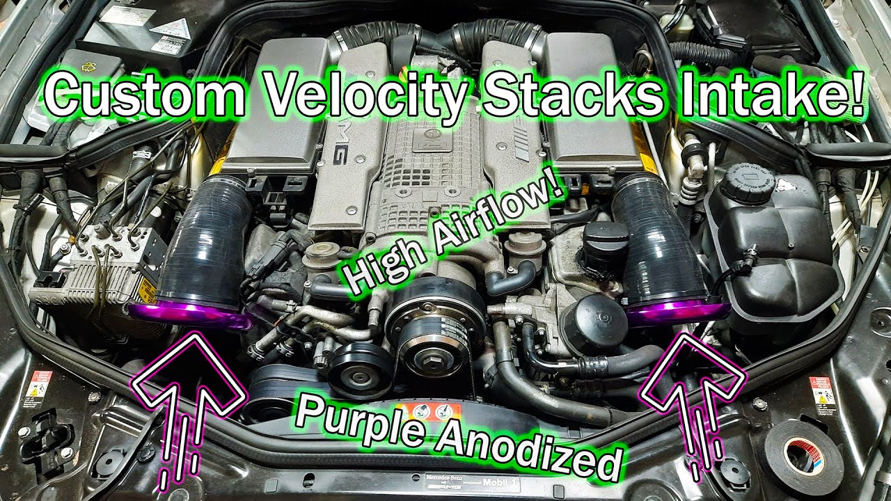 Mercedes #cls55 AMG V8 / Custom 4" #velocity Stacks #intake / High ...