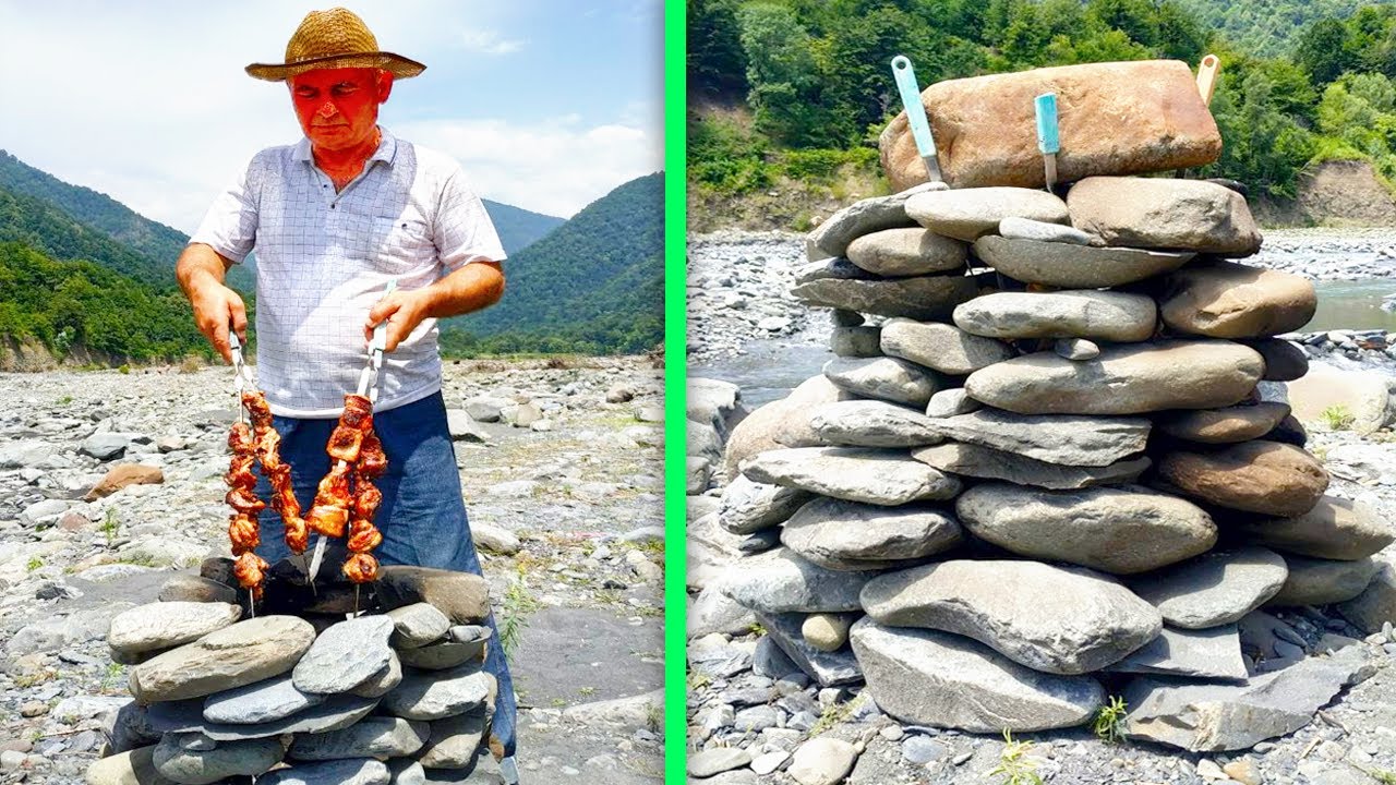 GABIZDARA: Cooking an Epic River Stone Feast! - YouTube