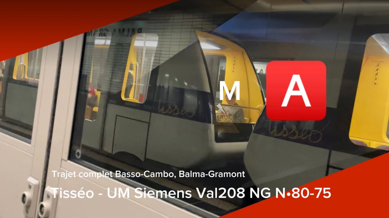 Tisséo - UM Siemens Val208 NG N•80-75 trajet complet (Basso-Cambo ...