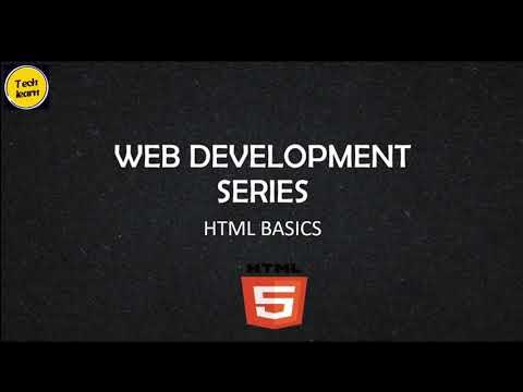 HTML Basics for Stunning Web Pages | Web Development Series |Tech Learn - YouTube