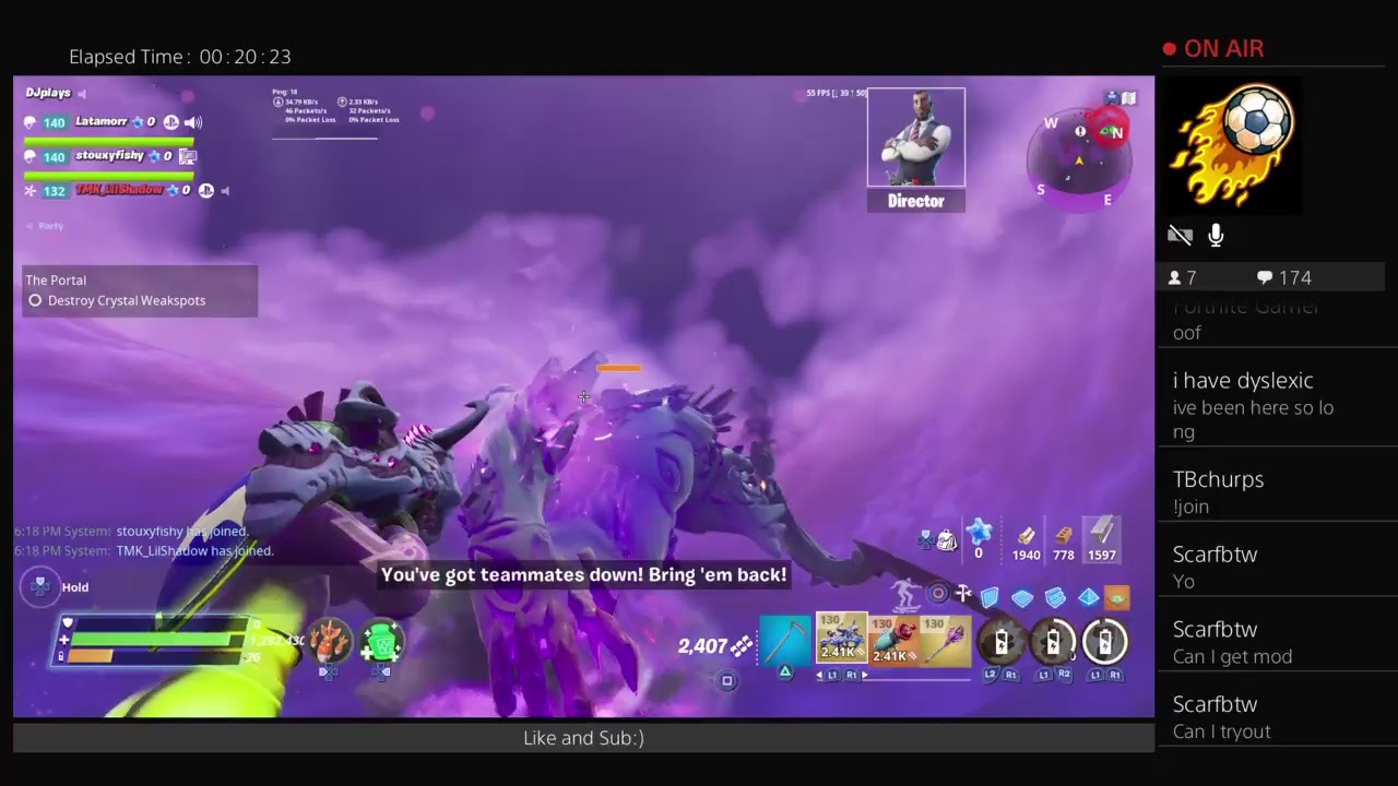 Fortnite stw helping Msk Carrys/Mythic Storm king carry #95 - YouTube