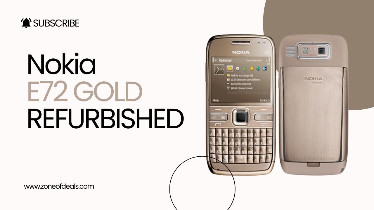 BUY!! Nokia E72 QWERTY keypad phone Refurbished Gold - zoneofdeals - YouTube