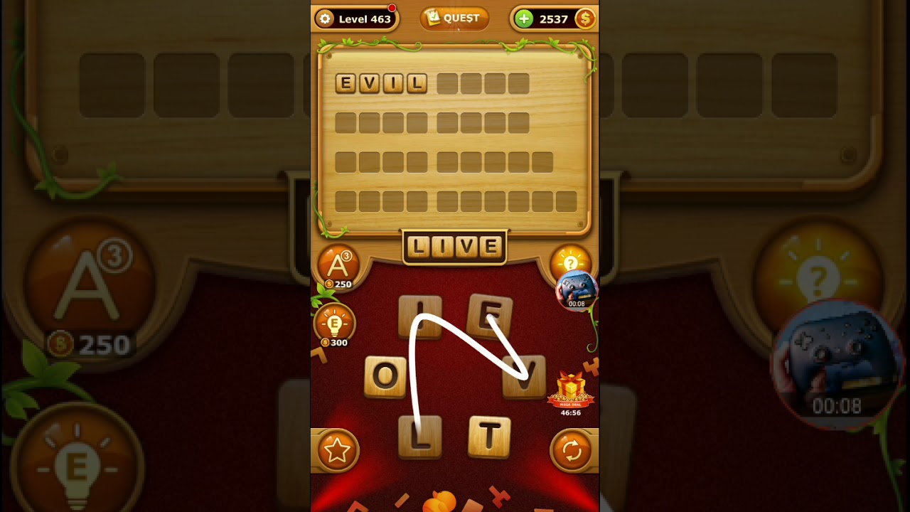 word connect - word games puzzle level 463 - YouTube