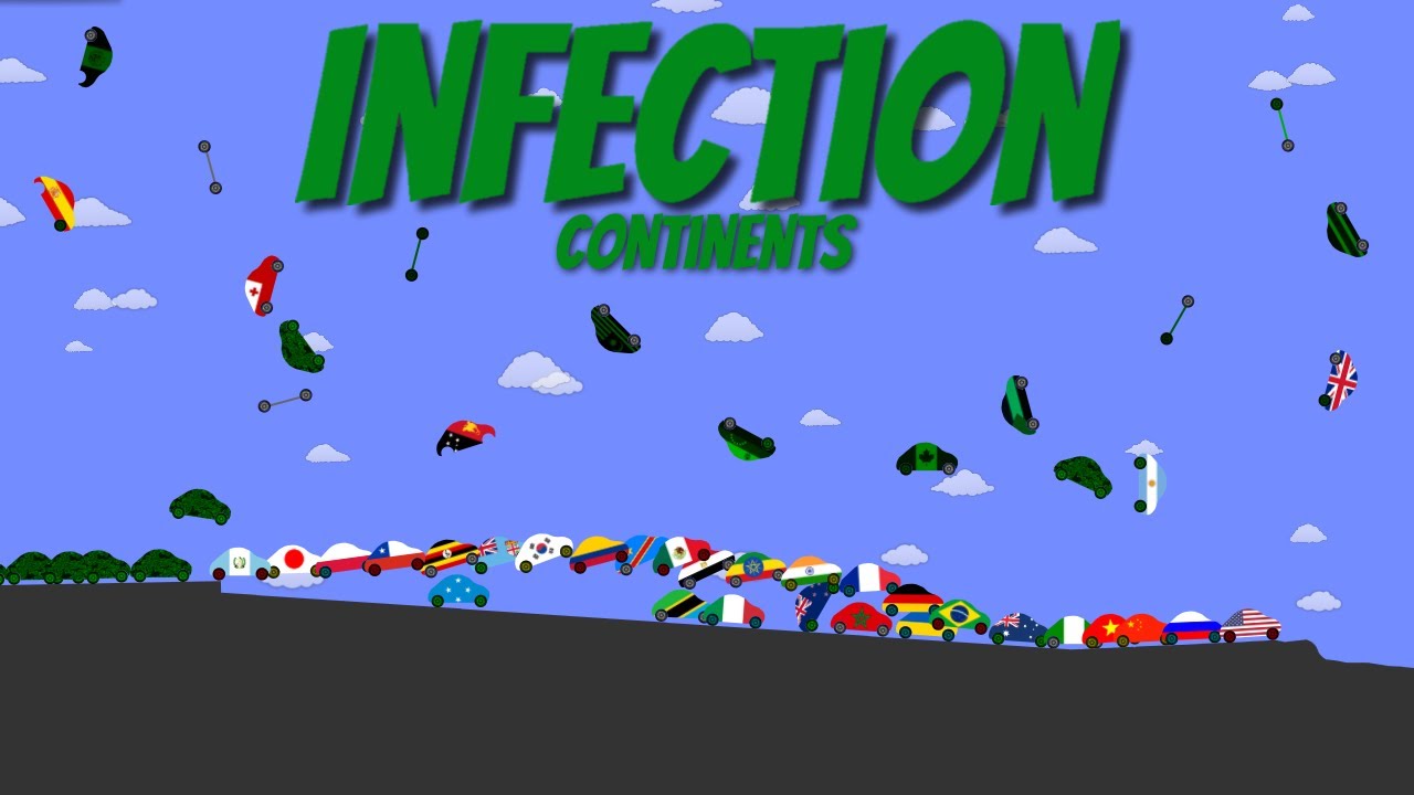 Continents Infection Car Race - Survival Car Race - Algodoo - YouTube