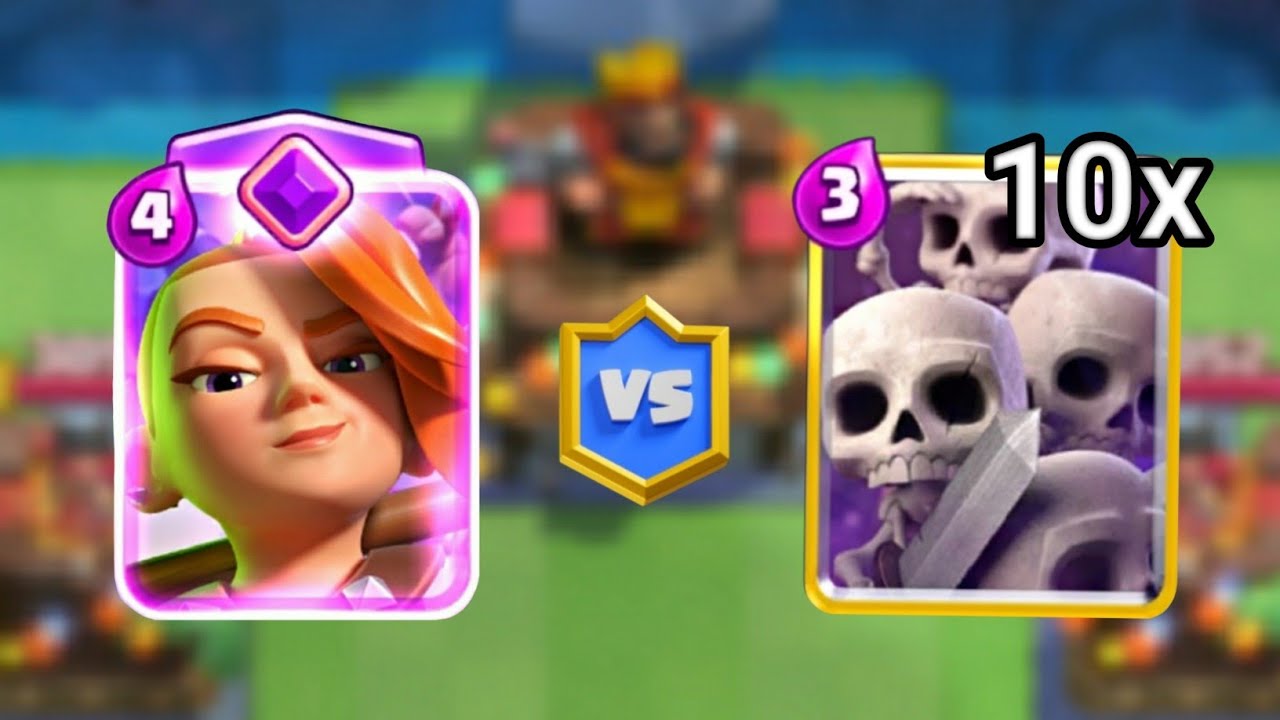 Valkyrie evolution vs 10x Skeleton army! - YouTube