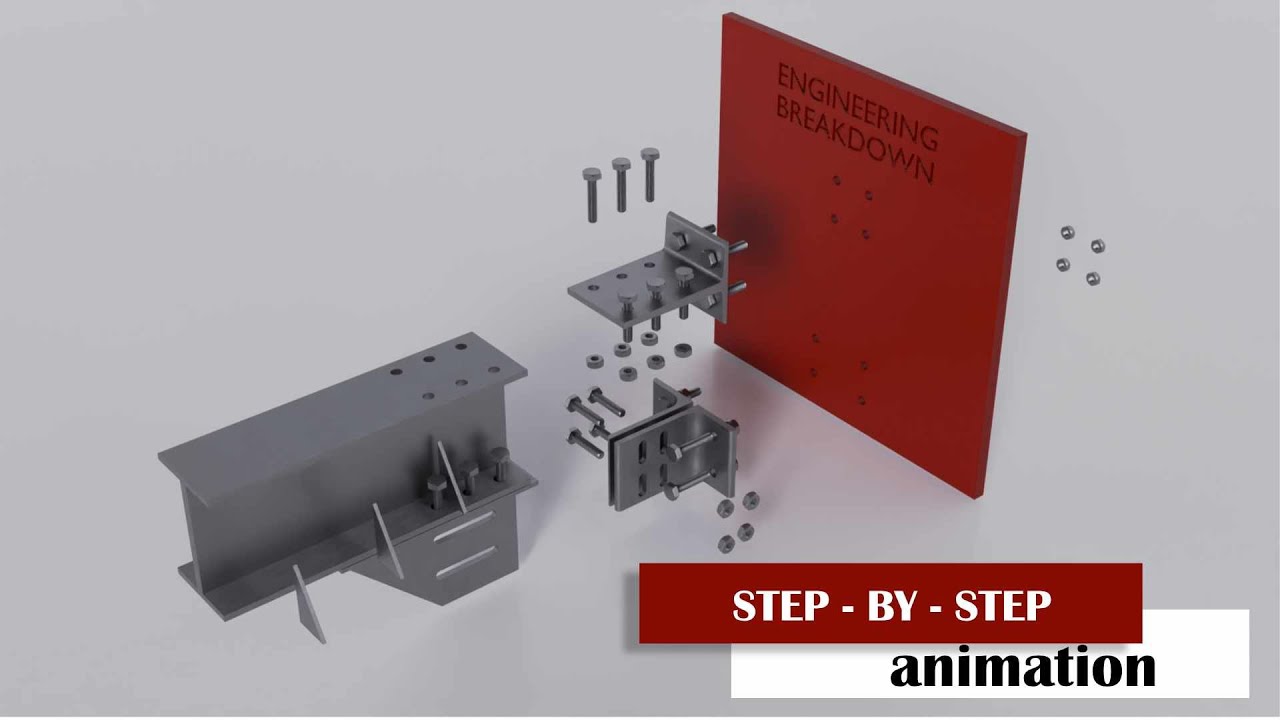 Bolt connections details - Beam and Baseplate Moment Connection - YouTube